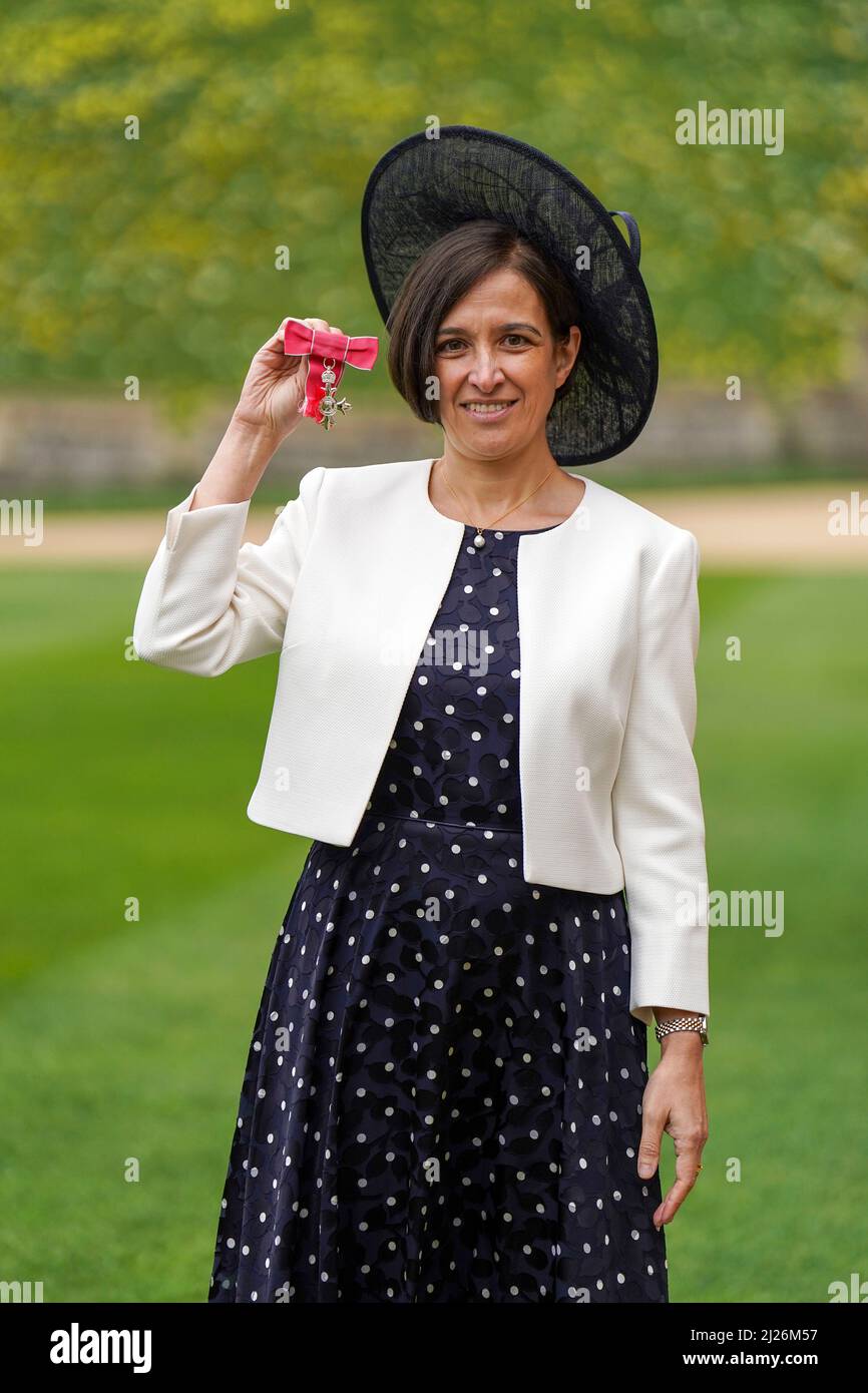 Professor Azra Ghani after receiving her MBE medal from the Prince of ...