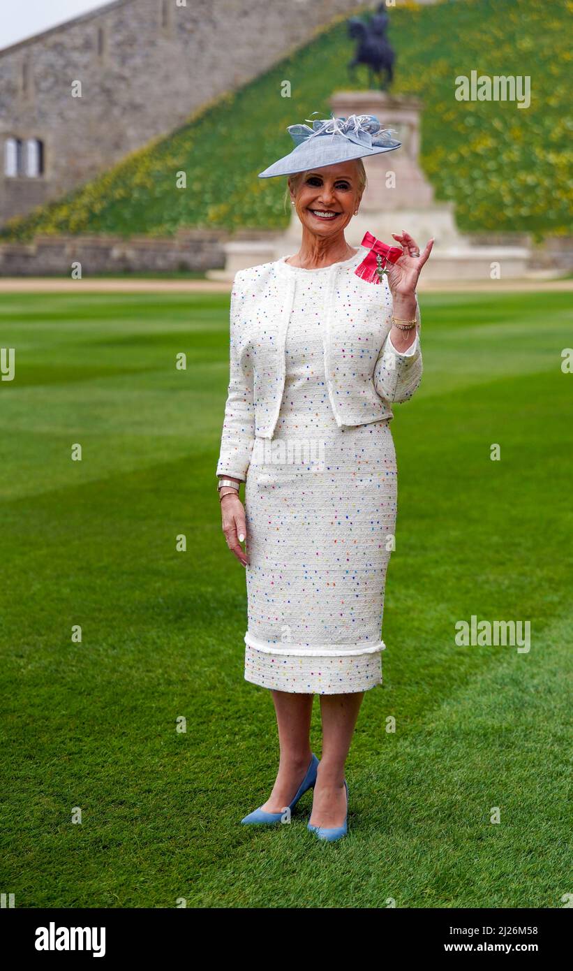 Angela Cohen after receiving her MBE medal from the Prince of Wales ...