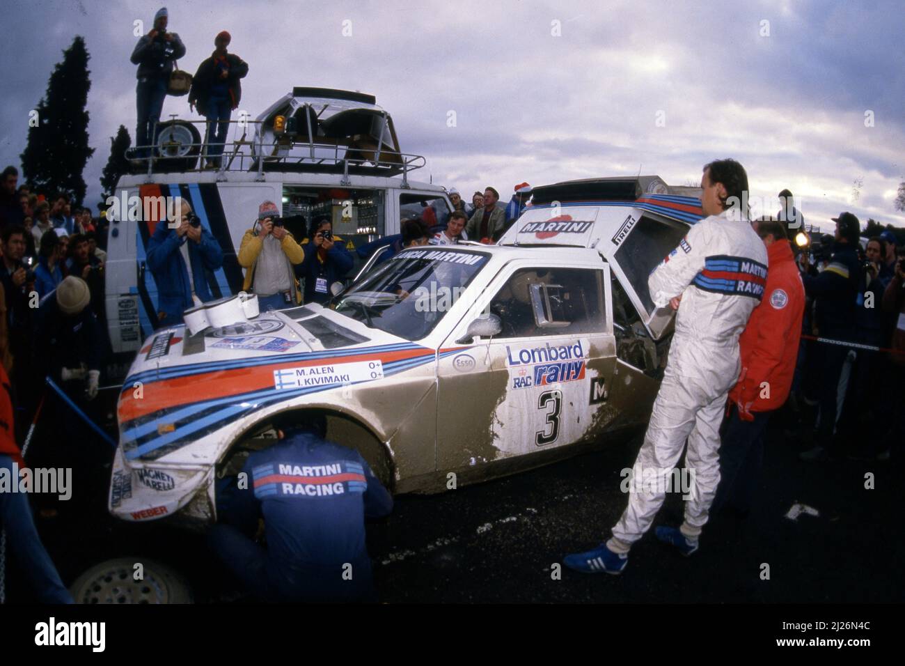Markku Alen (FIN) Ilkka Kivimaki (FIN) Lancia Delta S4 GrB Martini ...