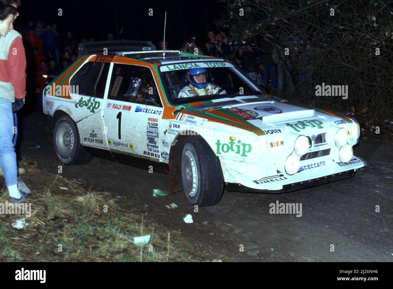 Dario Cerrato (ITA) Giuseppe Geppi Cerri (ITA) Lancia Delta S4 GrB ...