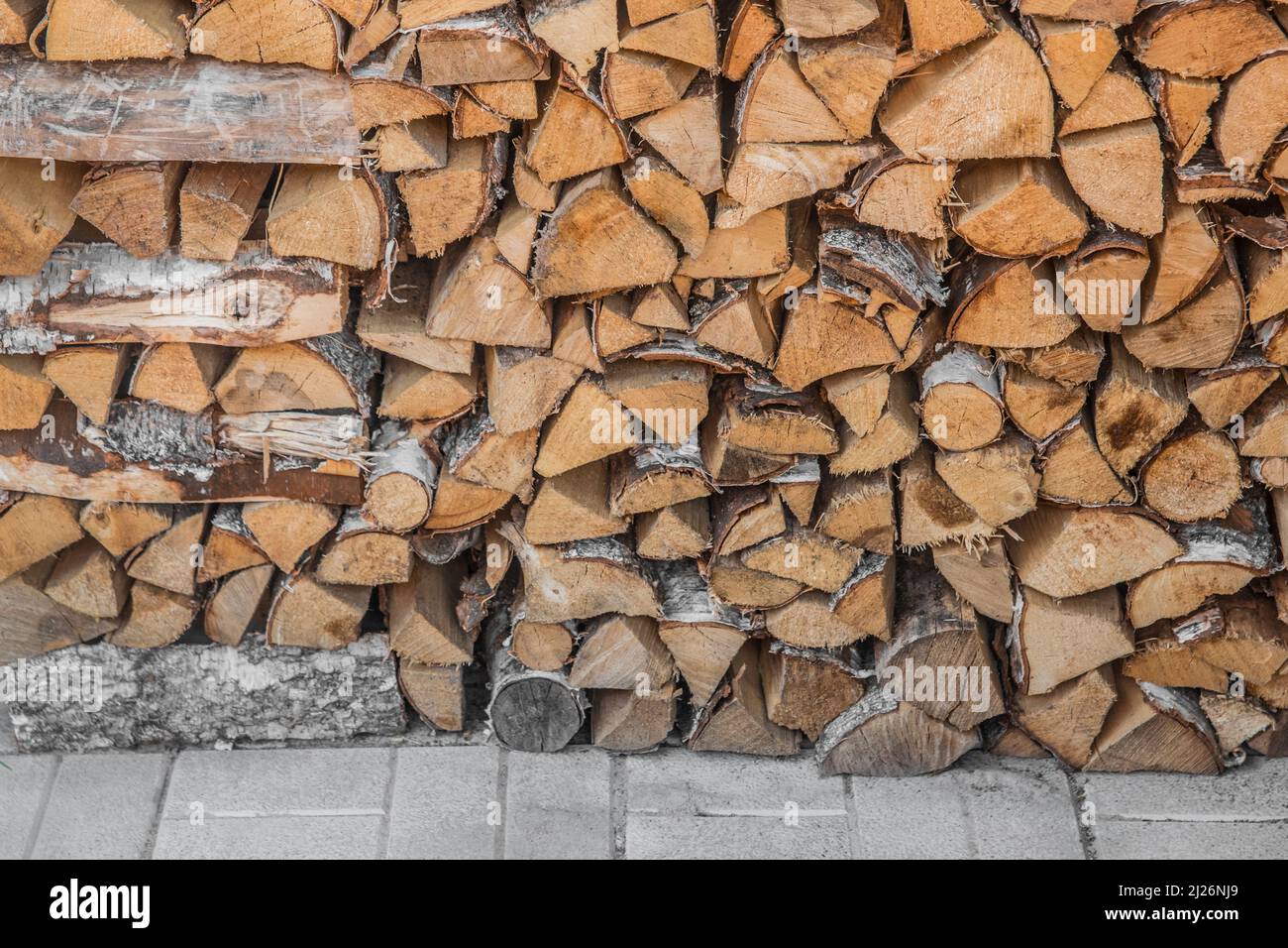 Firewood Stack Storage Wood Materials Chopped Tree Rural Pile Stock ...