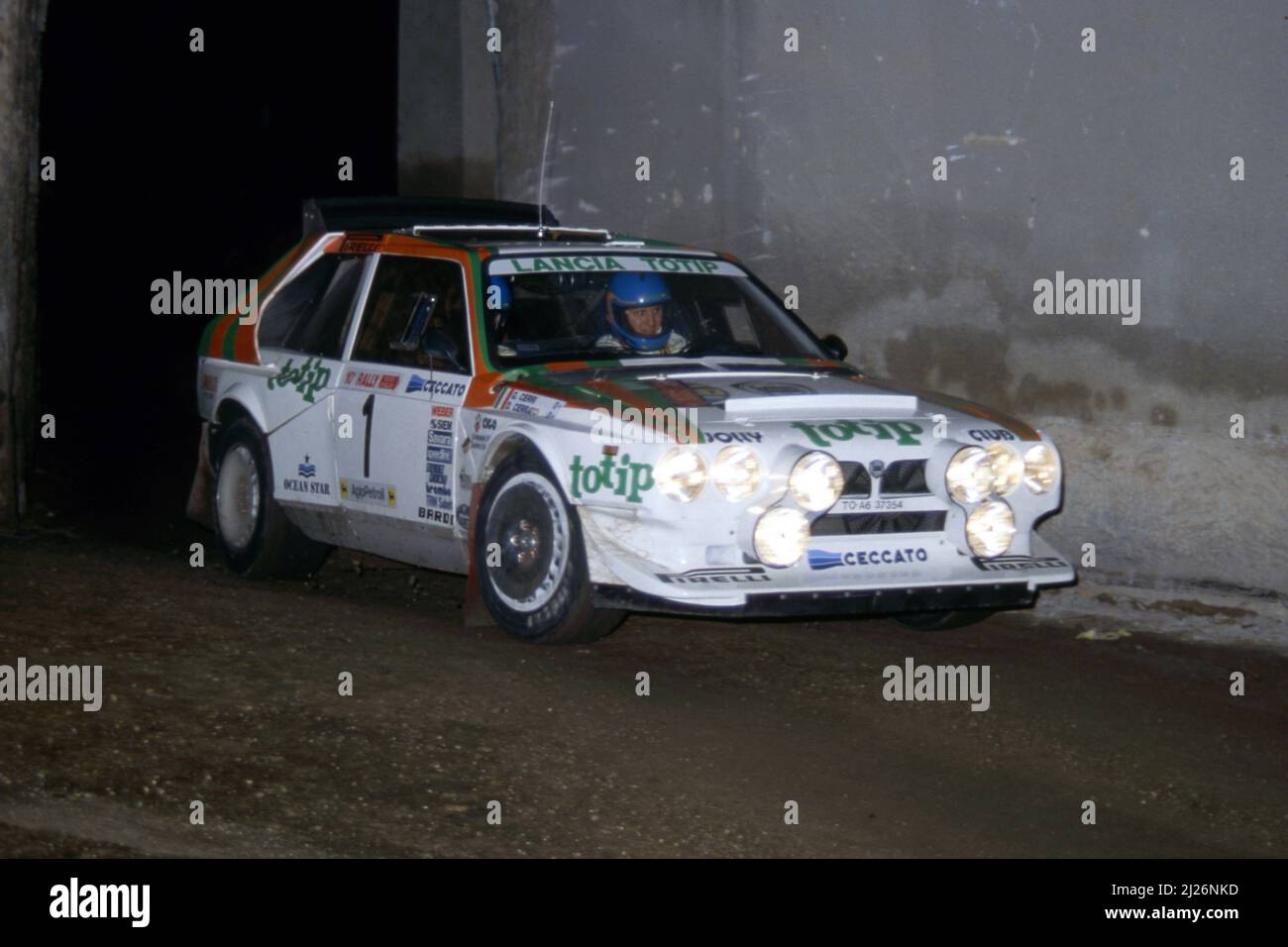 Dario Cerrato (ITA) Giuseppe Geppi Cerri (ITA) Lancia Delta S4 GrB ...