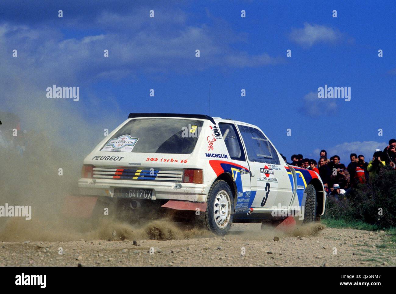Andrea Zanussi (ITA) Paolo Poppi Amati (ITA) Peugeot 205 T16 GrB ...