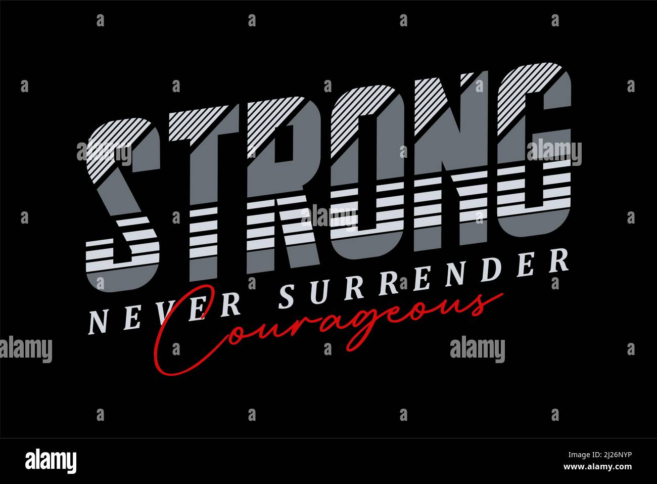 Typography design strong, vector illustration, to print on t-shirts and ...