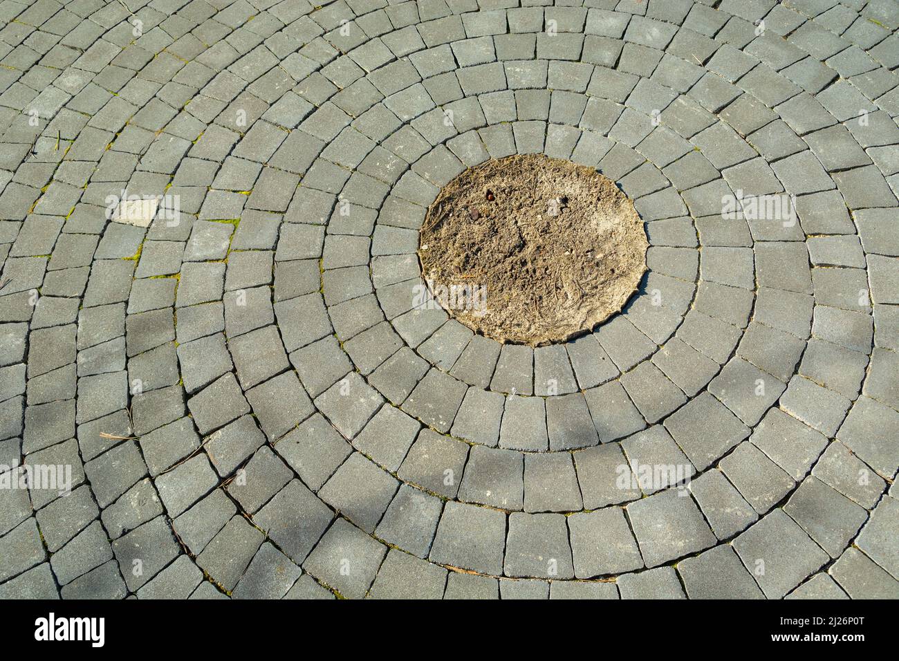 Circle pattern stone block paving hi-res stock photography and images ...