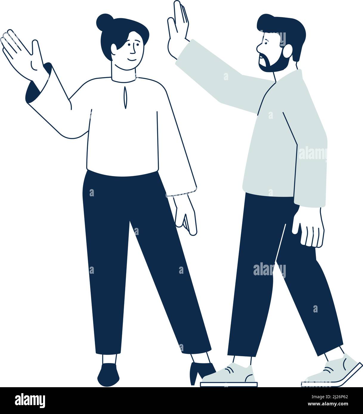 People high five. Congratulation hand gesture. Success symbol Stock ...