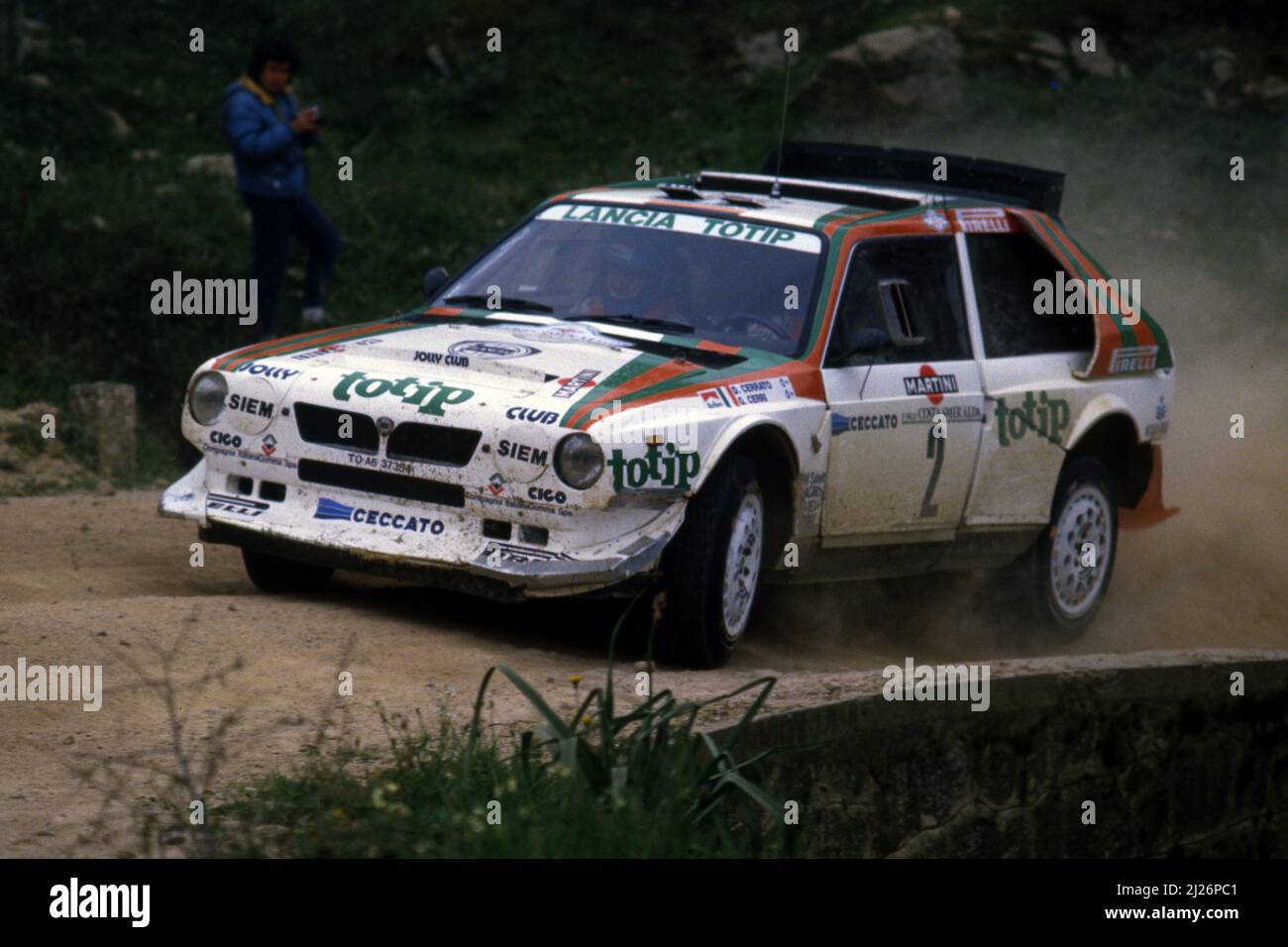 Dario Cerrato (ITA) Giuseppe Geppi Cerri (ITA) Lancia Delta S4 GrB ...