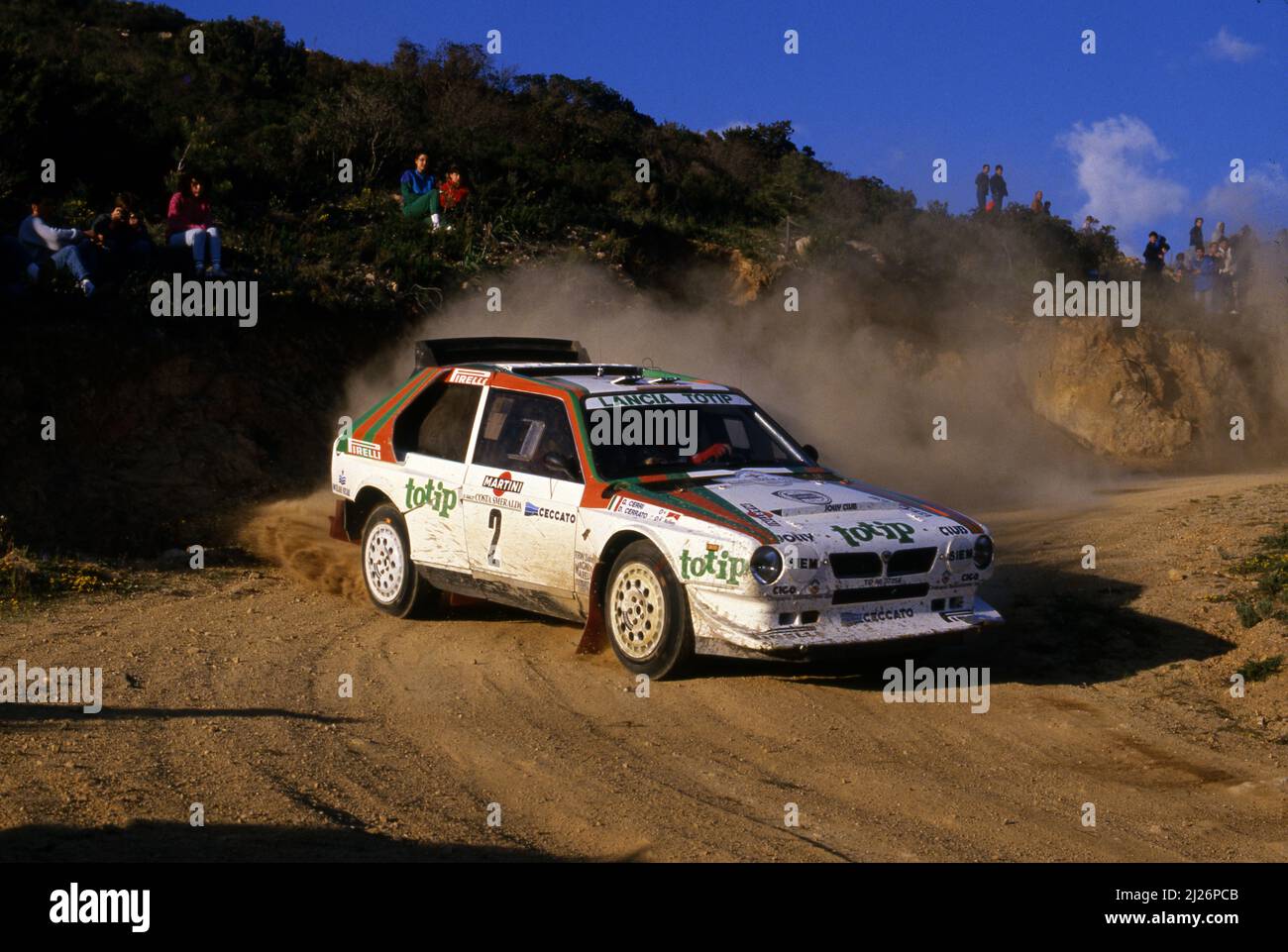 Dario Cerrato (ITA) Giuseppe Geppi Cerri (ITA) Lancia Delta S4 GrB ...