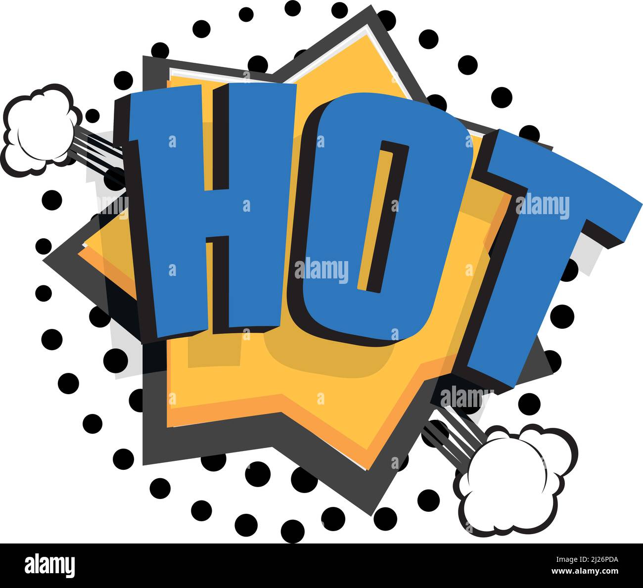 Hot promo tag. Star shape label. Discount banner Stock Vector Image ...