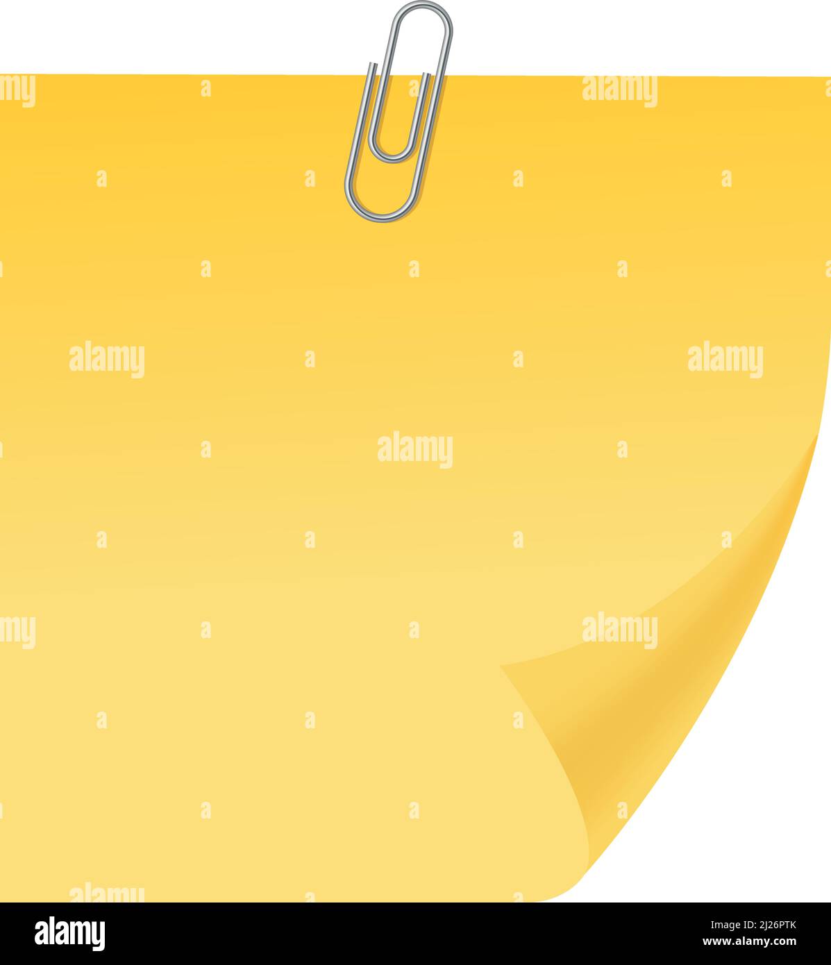 Memo stick with paper clip. Reminder note fastener Stock Vector Image ...