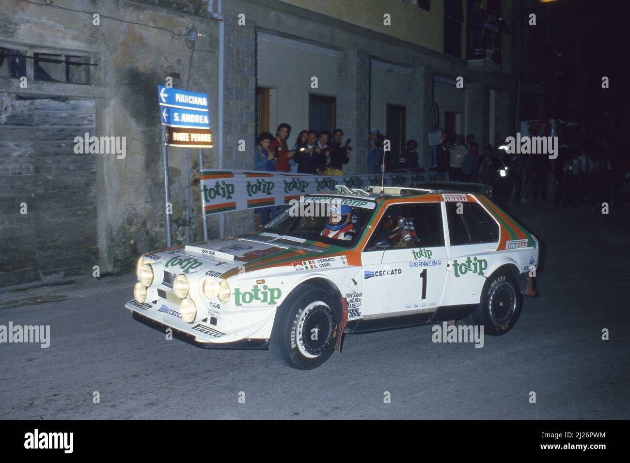 Dario Cerrato (ITA) Giuseppe Geppi Cerri (ITA) Lancia Delta S4 GrB ...
