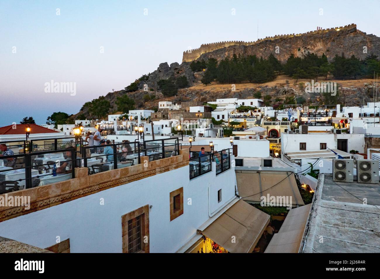 Lindos, Rhodes Island, Greece - 01 October, 2021, Rooftop Views Of ...