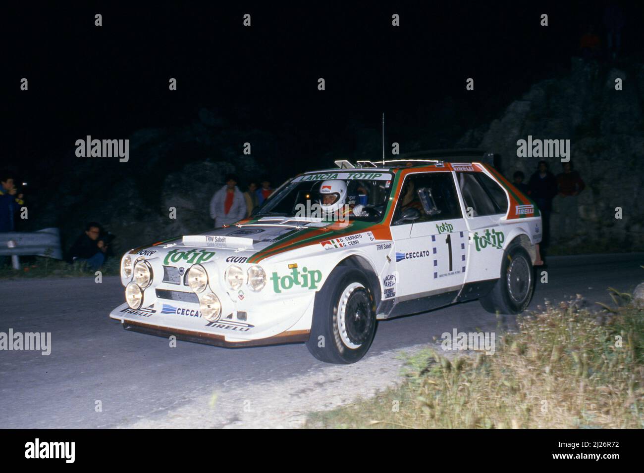 Dario Cerrato (ITA) Giuseppe Geppi Cerri (ITA) Lancia Delta S4 GrB ...