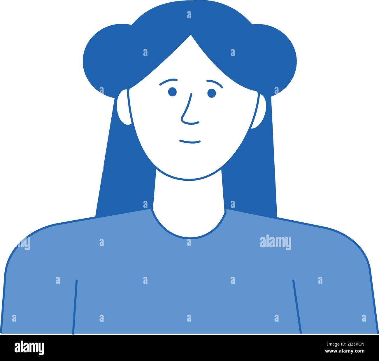 Smiling woman face. Female avatar. Happy character Stock Vector Image ...