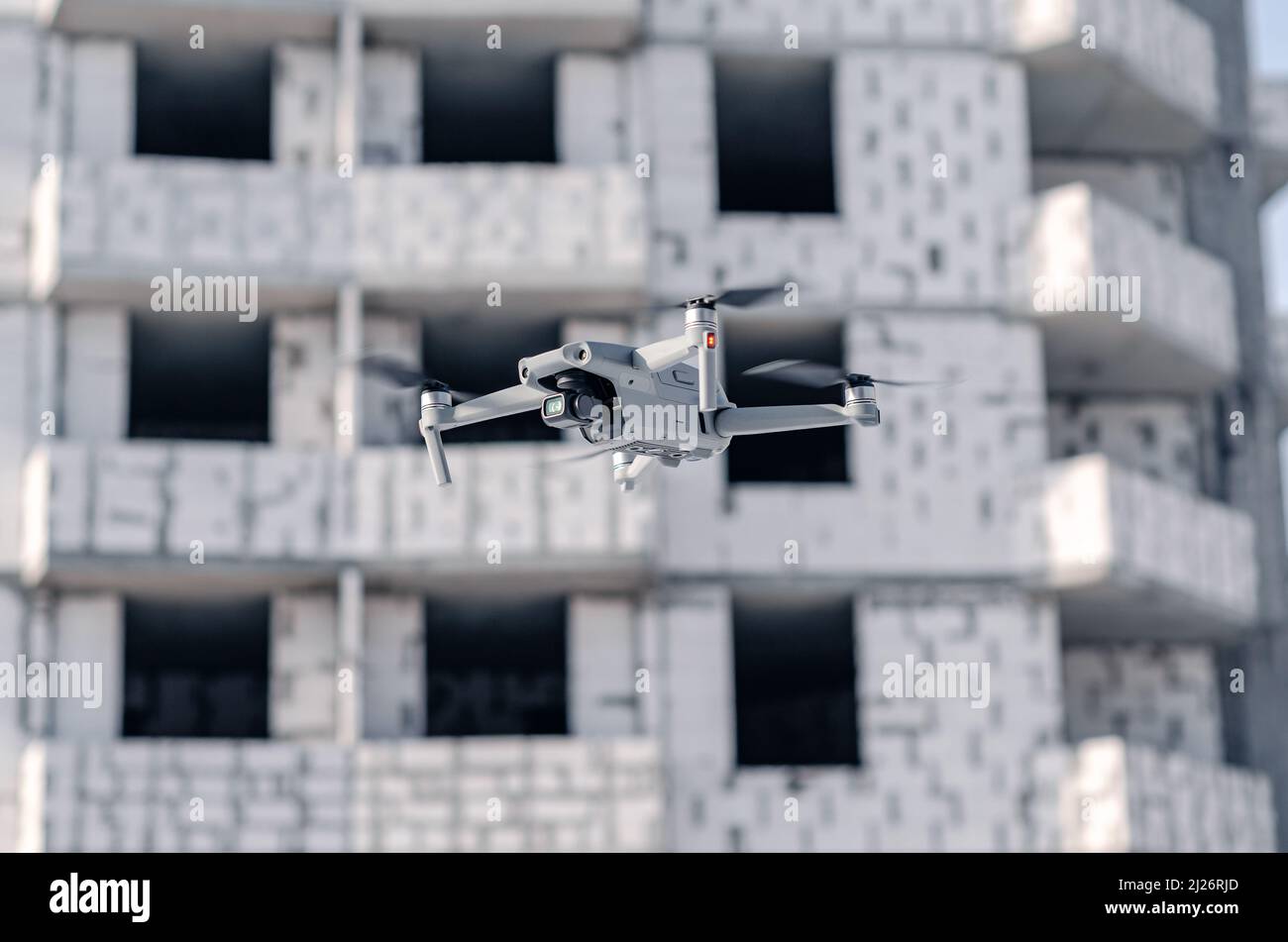 Drone flight near concrete structures. Observations on construction ...