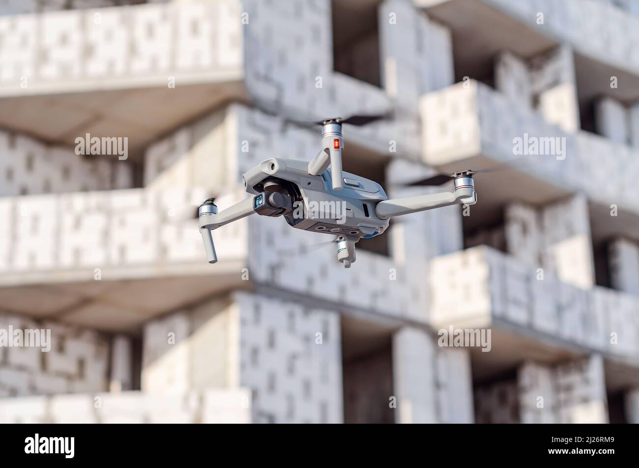 Drone flight near concrete structures. Observations on construction ...