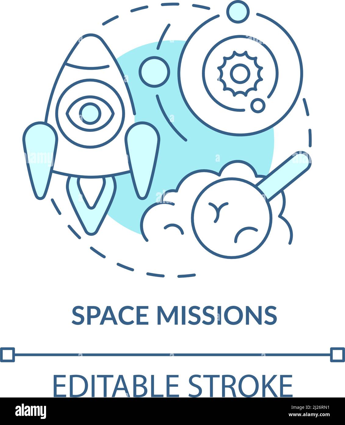 Space missions turquoise concept icon Stock Vector Image & Art - Alamy