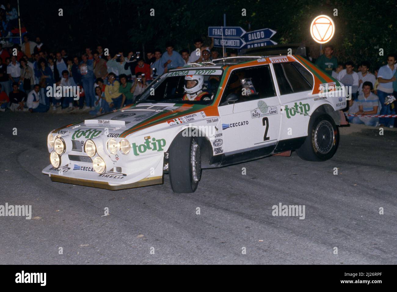 Dario Cerrato (ITA) Giuseppe Geppi Cerri (ITA) Lancia Delta S4 GrB ...