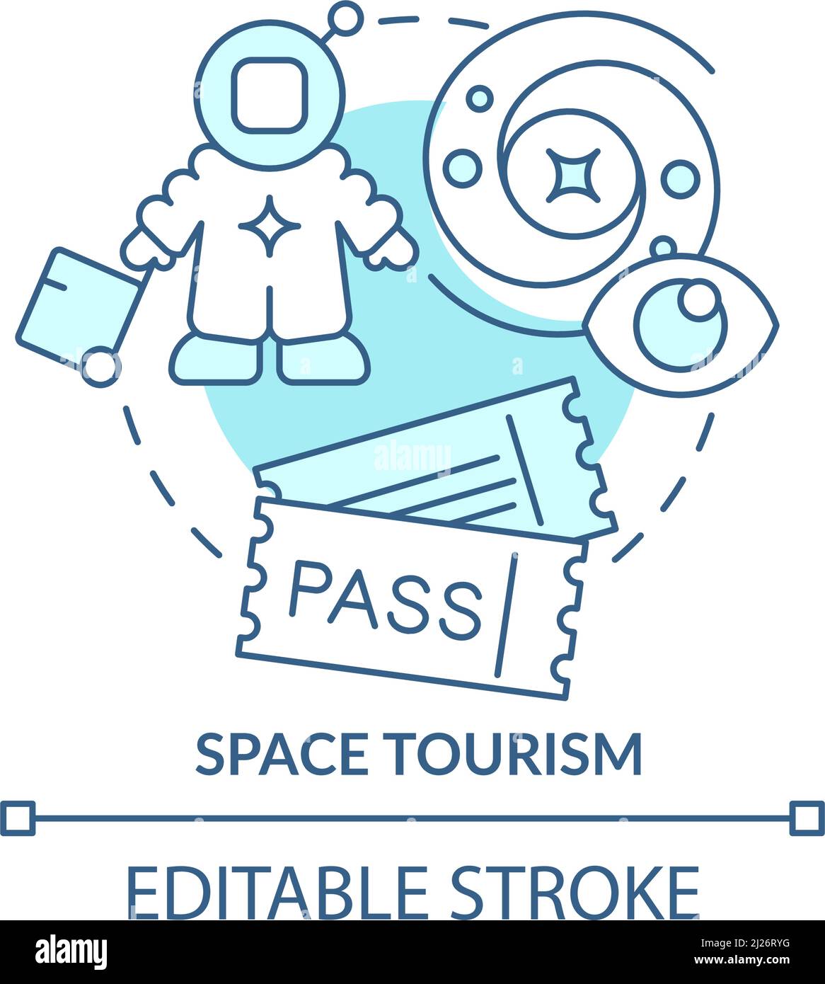 Space tourism turquoise concept icon Stock Vector Image & Art - Alamy
