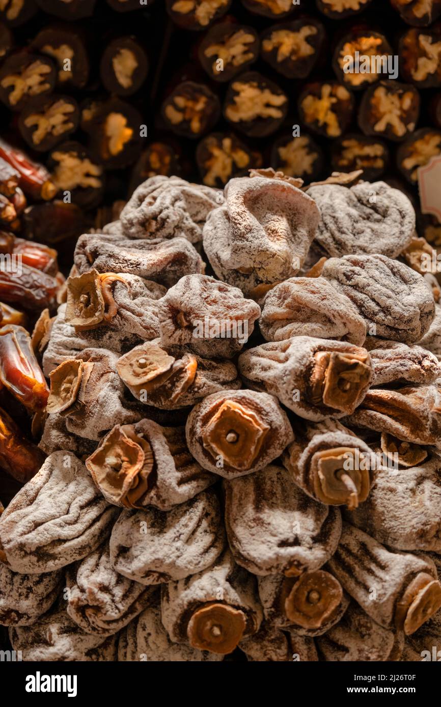 dried Diospyros kaki, the Oriental persimmon, Chinese , Japanese or ...
