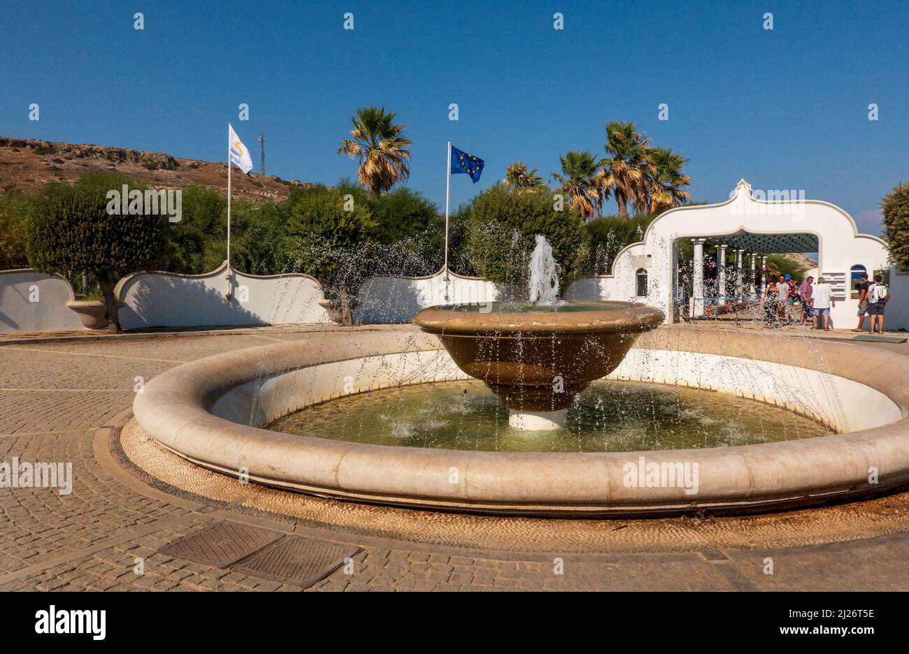 Kallithea, Greece 02 October, 2021, Entrance to the Kallithea Spring on ...