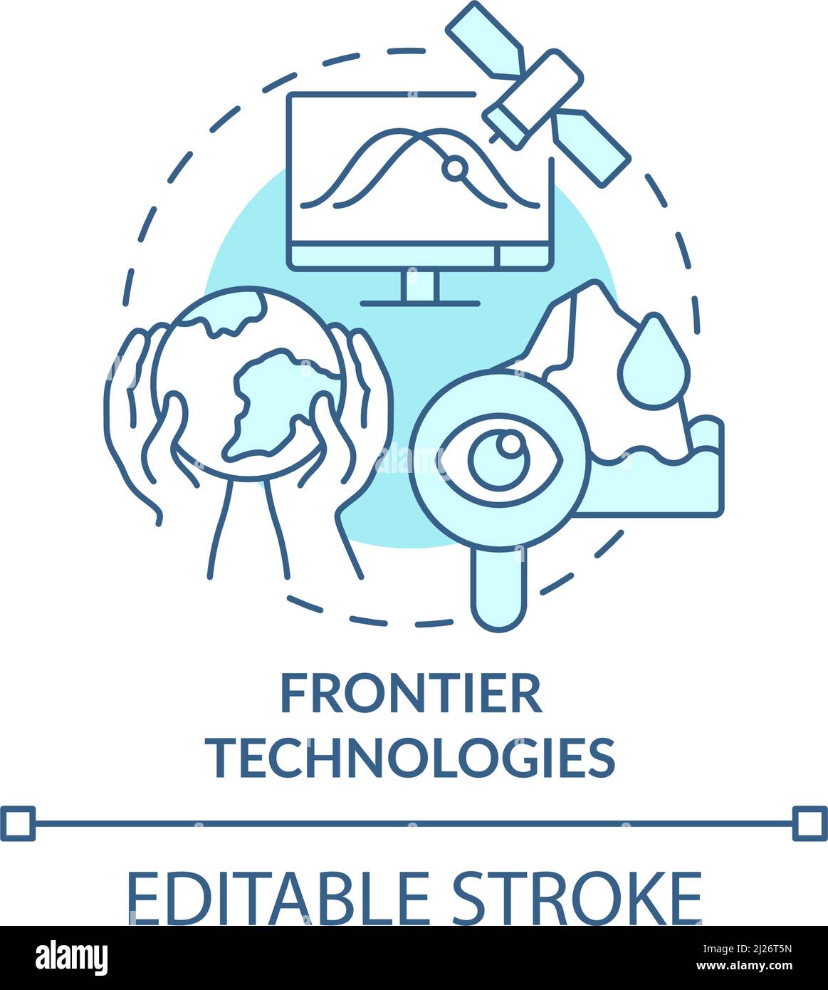 Frontier technology turquoise concept icon Stock Vector Image & Art - Alamy