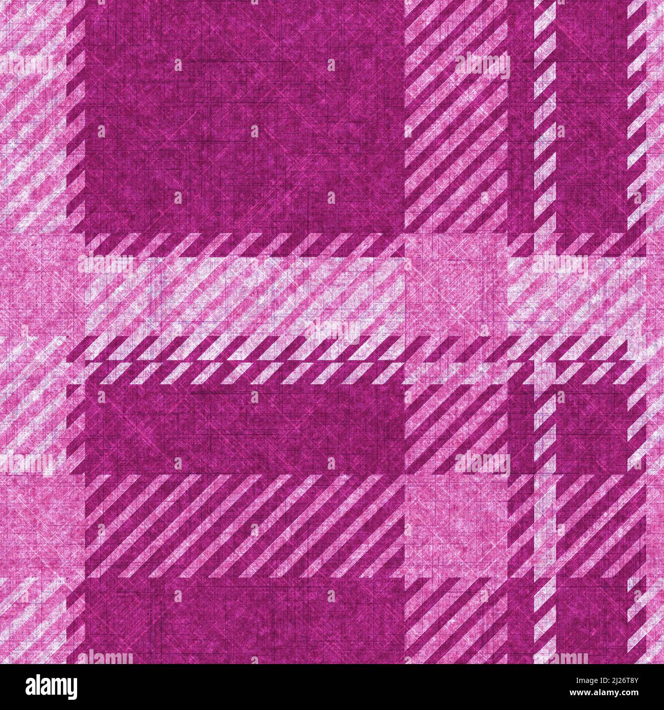 Bright pink summer woven plaid texture. Seamless woollen feminine style ...