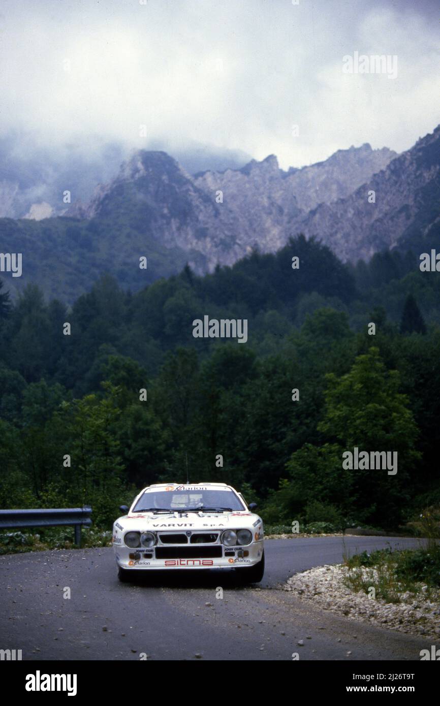 Paolo Alessandrini (ITA) Alessandro Alessandrini (ITA) Lancia Rally 037 ...