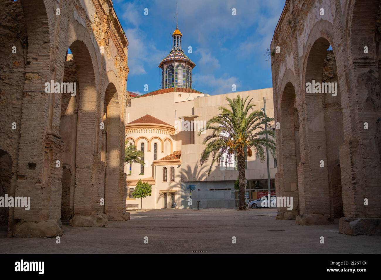 Historical building of the old town of Tortosa, Catalonia, Tarragona ...