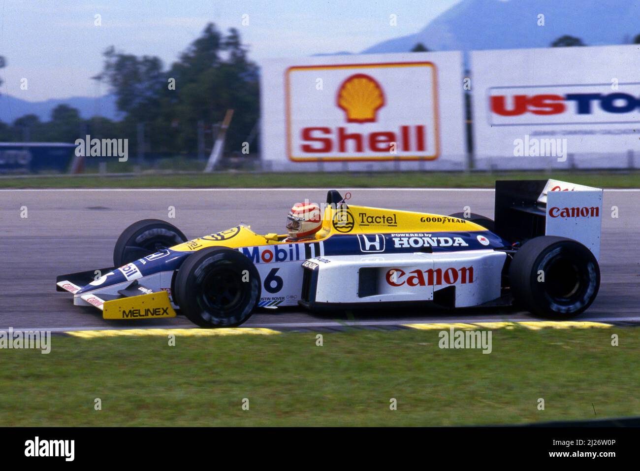 Nelson Piquet (BRA) Williams FW11 Honda 1st position Stock Photo - Alamy