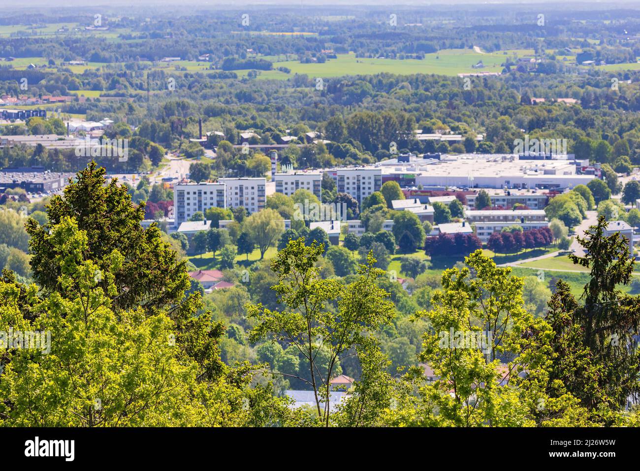 Residential area in a city from above Stock Photo - Alamy
