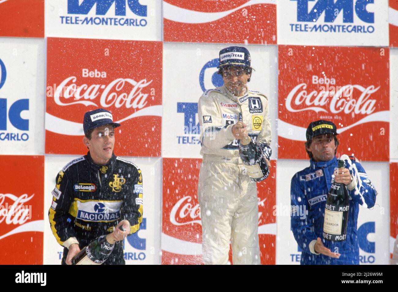 Ayrton Senna (BRA) Lotus 2nd position Nelson Piquet (BRA) Williams 1st ...