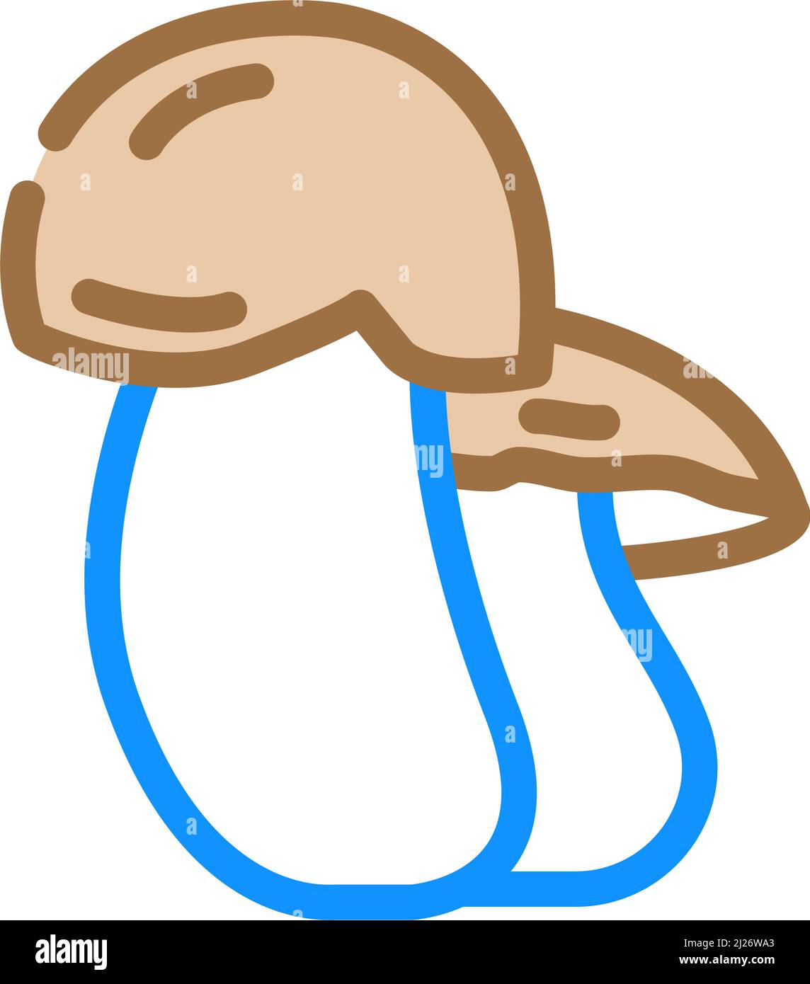 porcini mushroom color icon vector illustration Stock Vector Image ...