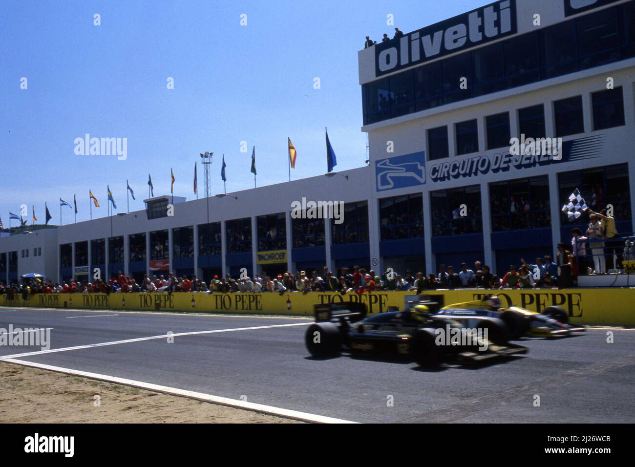 Ayrton Senna da Silva (BRA) Lotus 98T Renault 1st position takes ...
