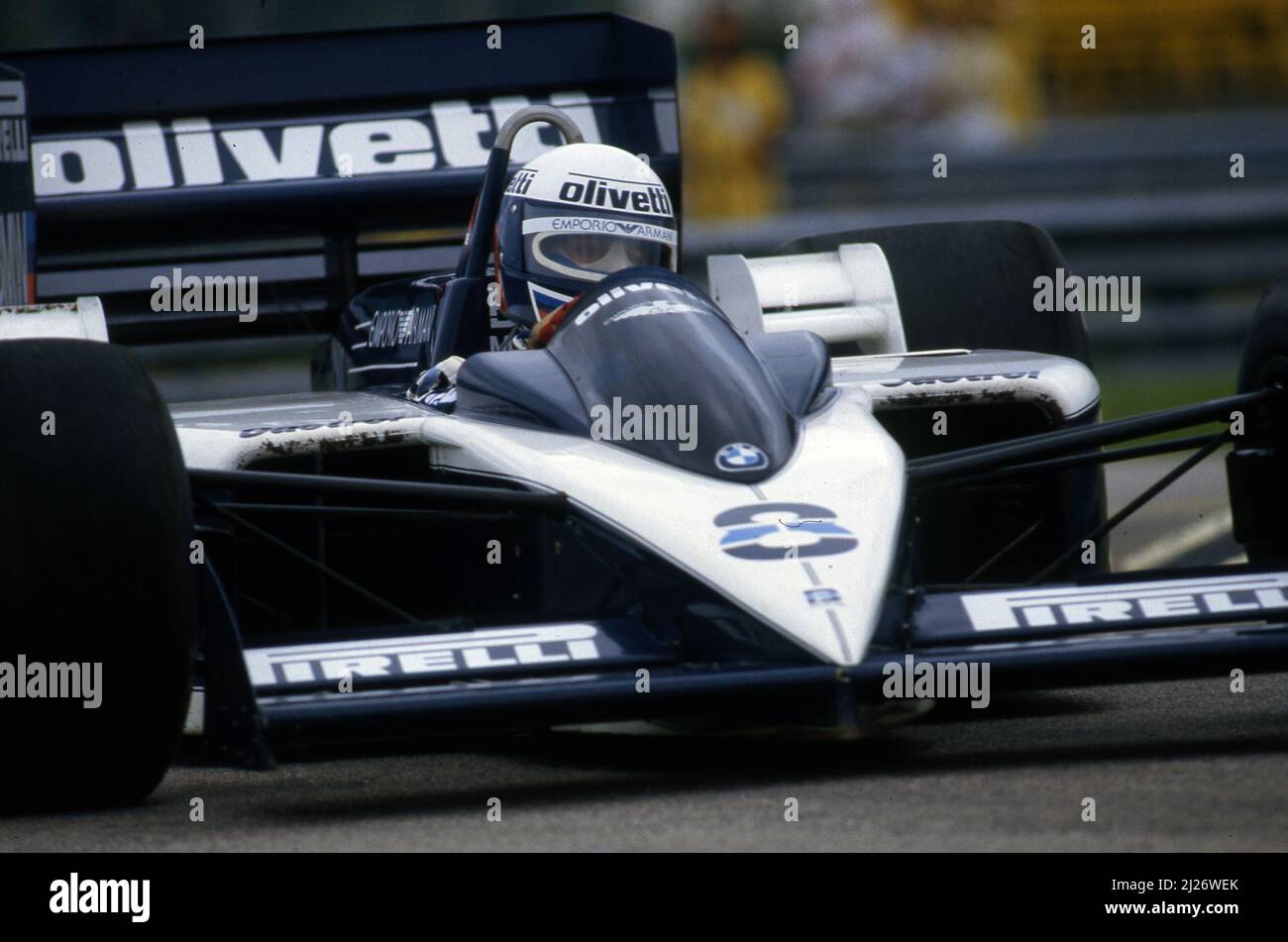 Elio de Angelis (ITA) Brabham BT55 Bmw Stock Photo - Alamy