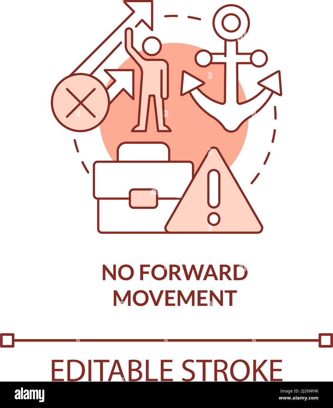 No forward movement red concept icon Stock Vector Image & Art - Alamy