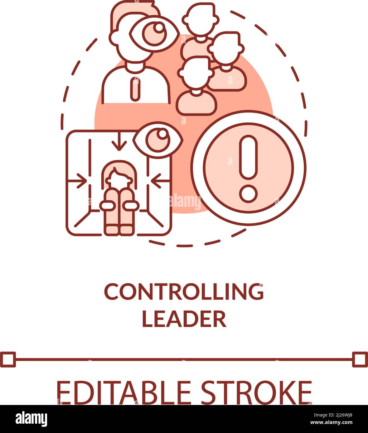 Controlling leader red concept icon Stock Vector Image & Art - Alamy