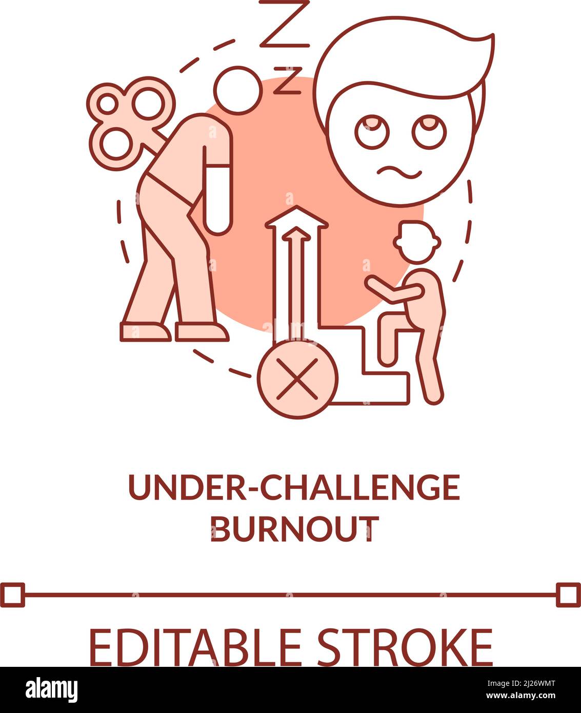 Under challenge burnout red concept icon Stock Vector Image & Art - Alamy