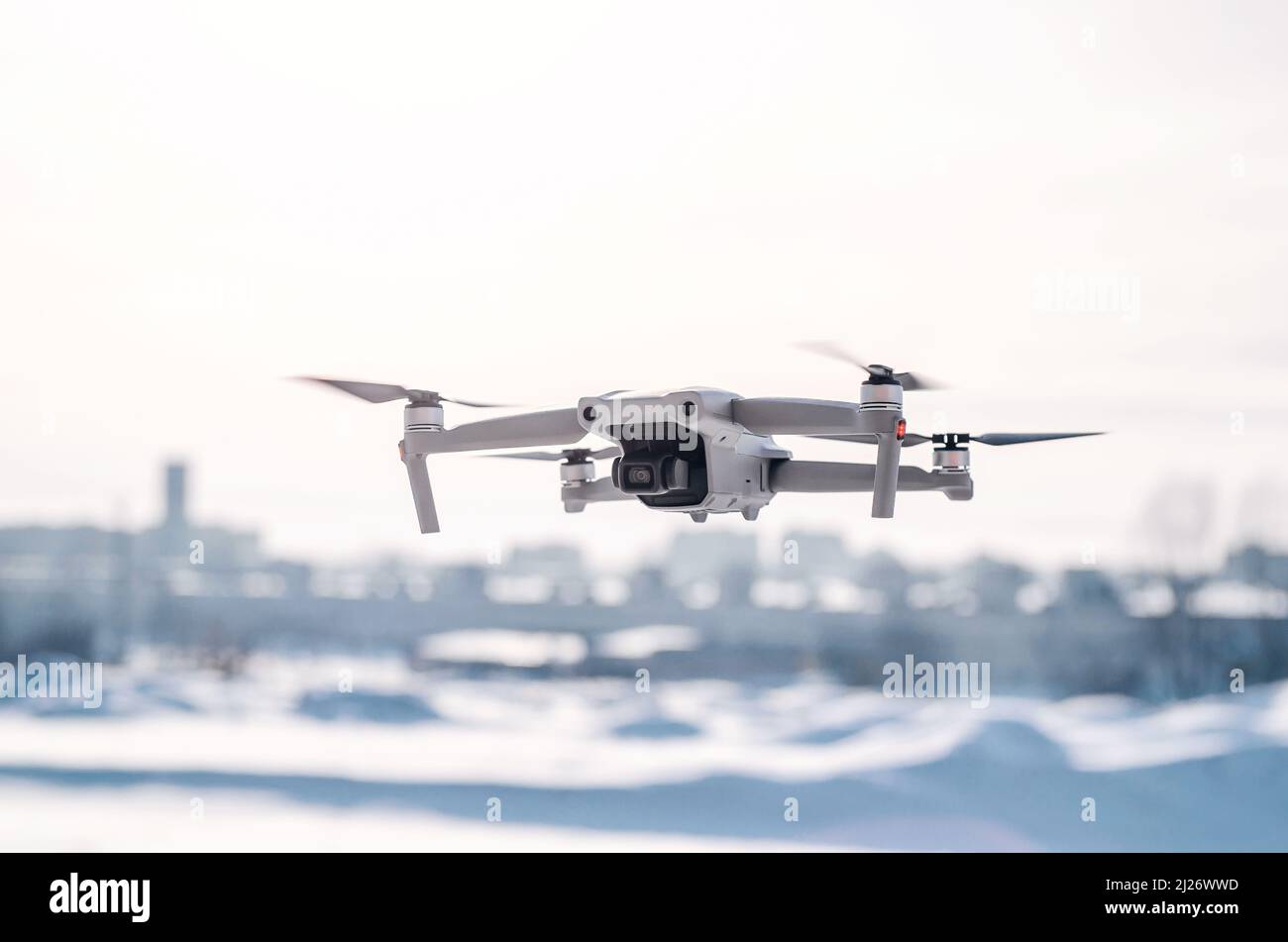 Drone flying night over city hi-res stock photography and images - Alamy