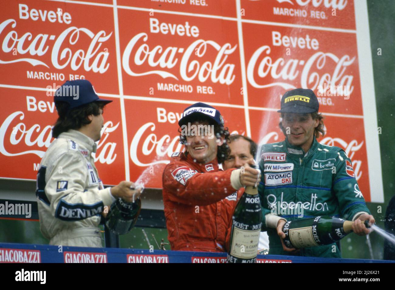 Nelson Piquet (BRA) Williams 2nd position Alain Prost (FRA) McLaren 1st ...