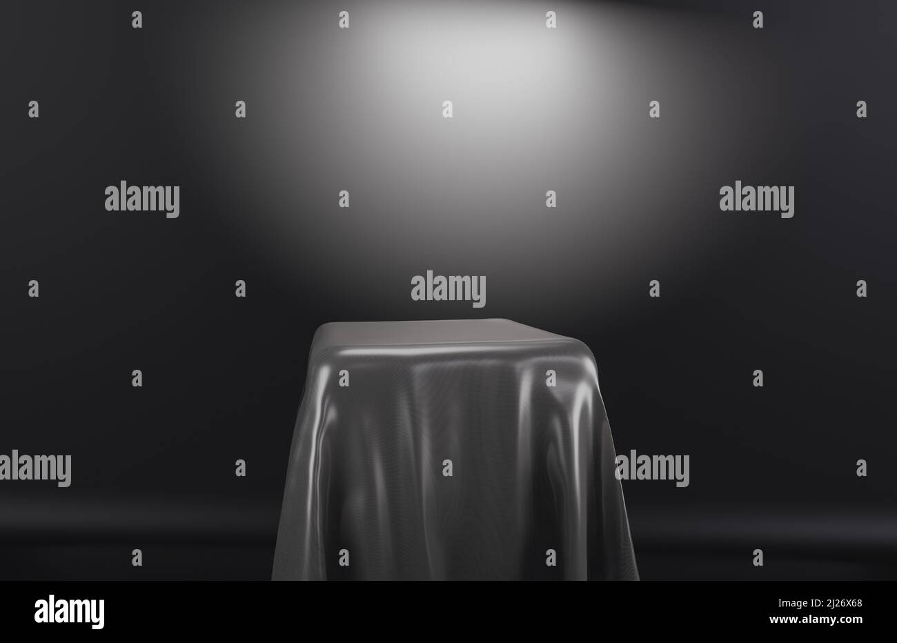 Minimal Luxury Fabric Or Cloth Stage Podium Dimmed Background Dark Grey ...