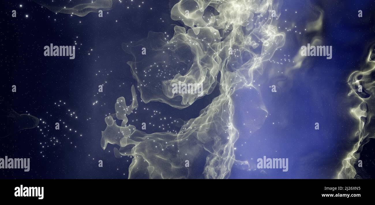 Creative Outerspace Universe Concept colorful Light Grey Banner ...