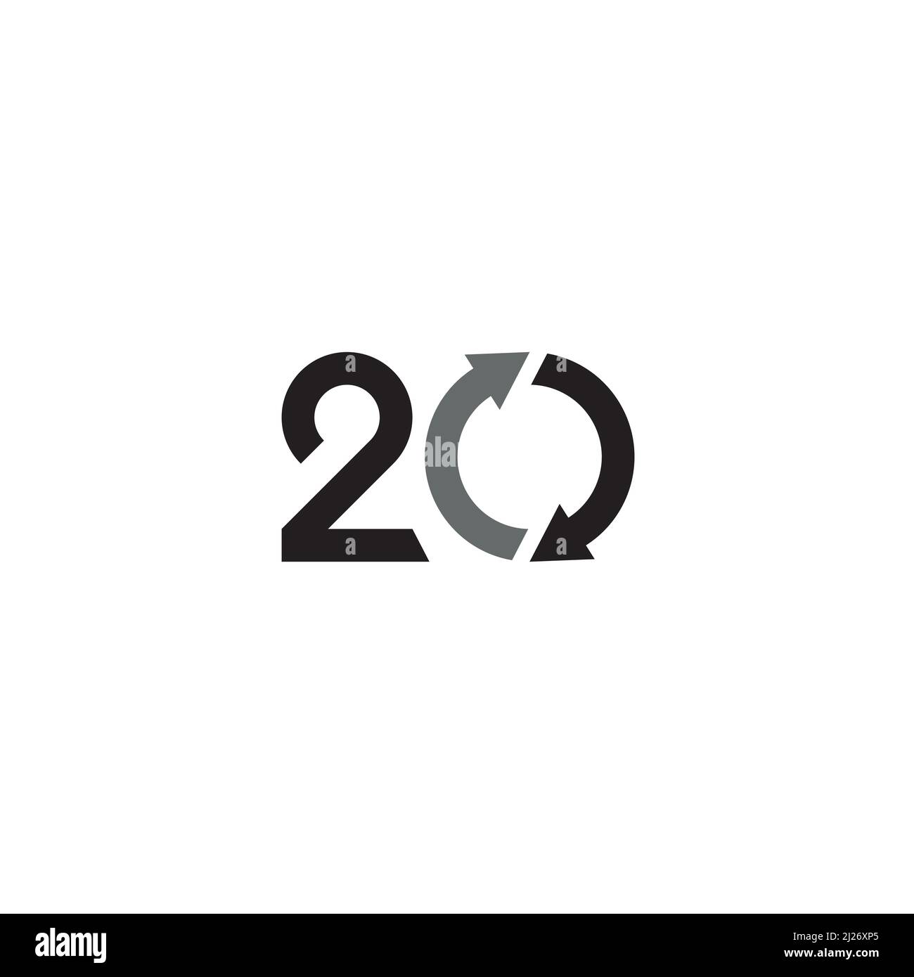 20 and Circle Arrows logo or icon design Stock Vector Image & Art - Alamy