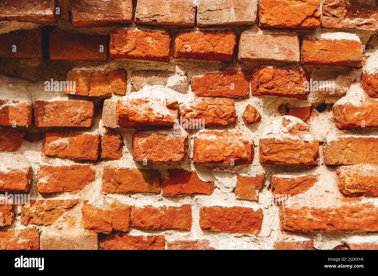 Old brick wall. Abstract background. Brickwork with cement Stock Photo ...