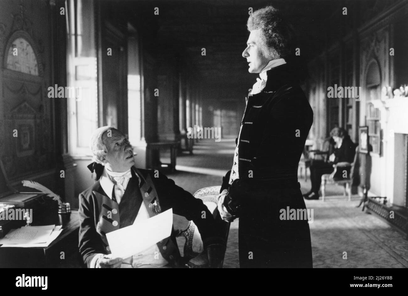 London.UK. Nigel Hawthorne (as King George III) and Julian Wadham (as ...
