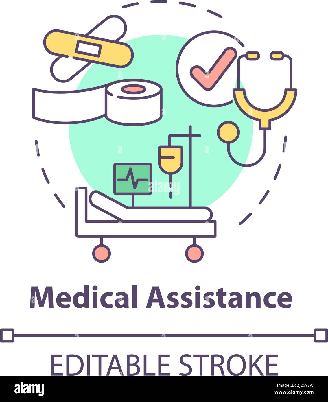 Medical assistance concept icon Stock Vector Image & Art - Alamy