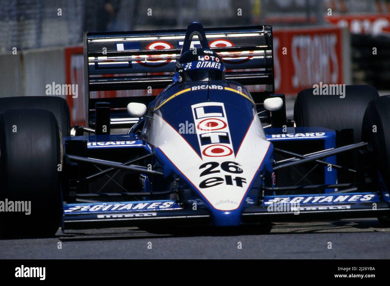 Jacques Laffite (FRA) Ligier JS27 Renault 2nd position Stock Photo - Alamy