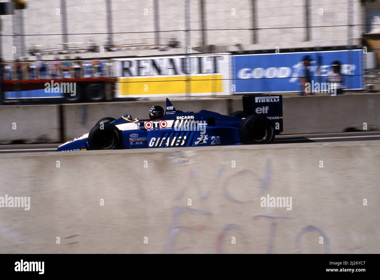 Jacques Laffite (FRA) Ligier JS27 Renault 2nd position Stock Photo - Alamy