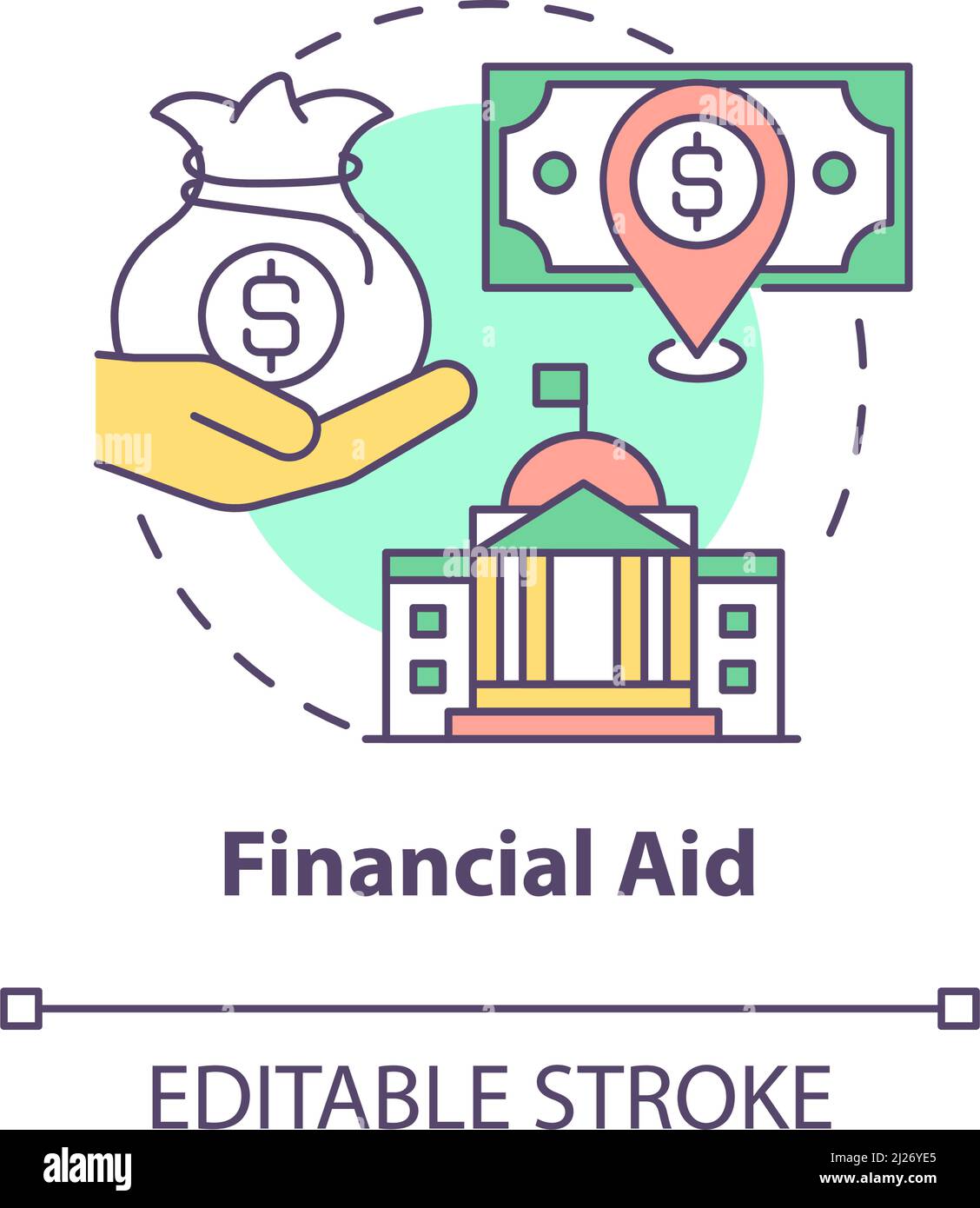 Financial aid concept icon Stock Vector Image & Art - Alamy