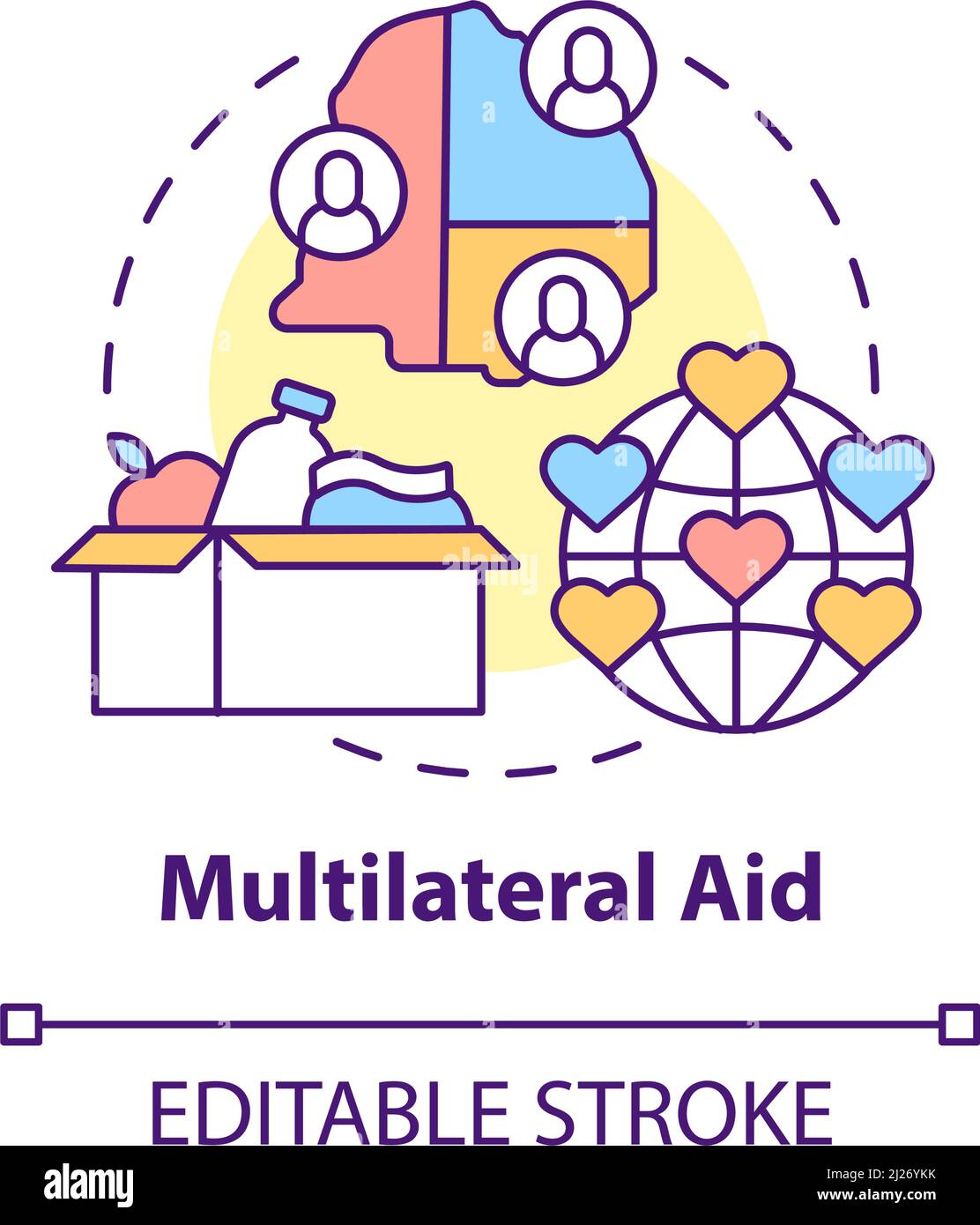 Multilateral aid concept icon Stock Vector Image & Art - Alamy